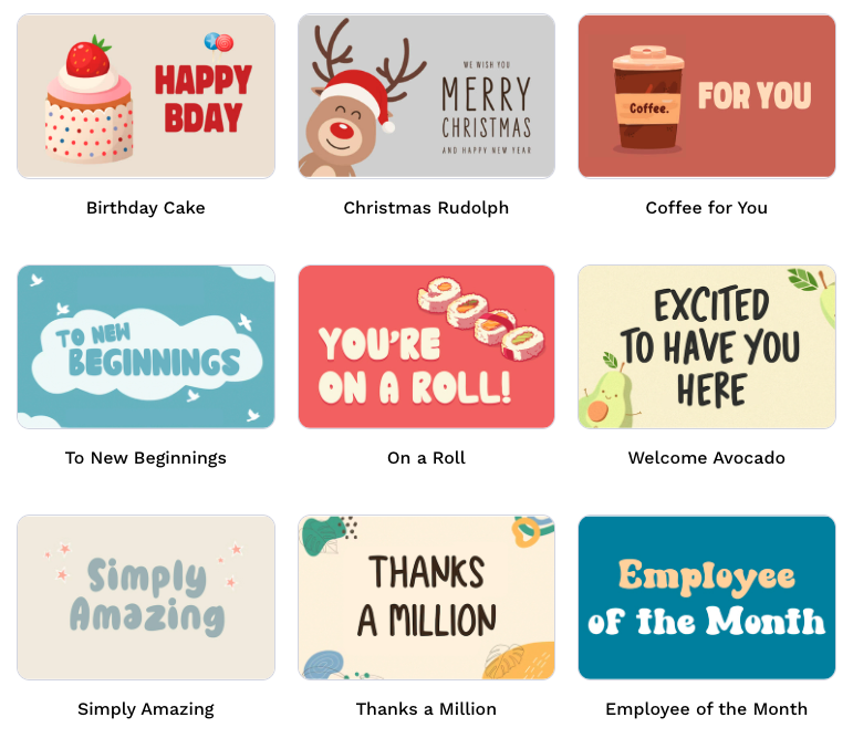 Real-time digital gift card delivery platform for global teams with ...